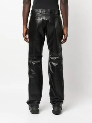 MISBHV Slight-flare Leather Trousers