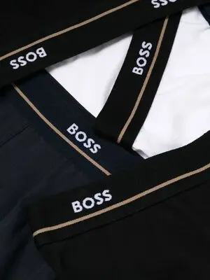 BOSS Logo-print Briefs - Black