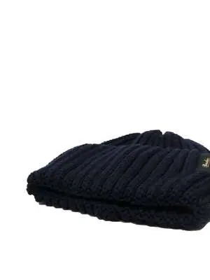 Borsalino Ribbed Knitted Beanie - Blue