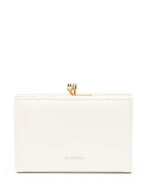 JIL SANDER Logo-detail Leather Purse - White