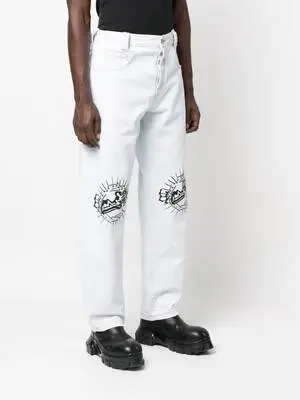 44 LABEL GROUP Graphic-print Jeans