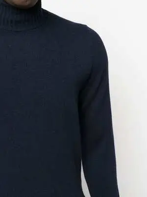 DRUMOHR Cashmere Roll Neck Jumper - Blue