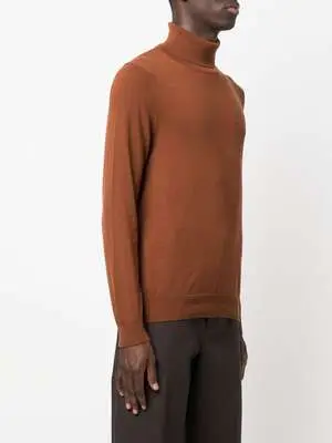ZANONE Roll-neck Knit Jumper - Brown