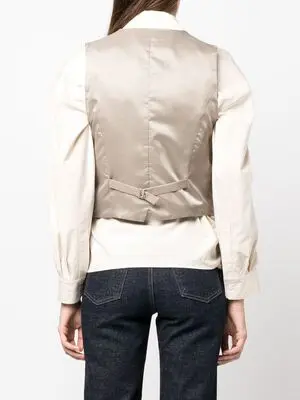 THE FRANKIE SHOP Gelso Tailored Waistcoat - Neutrals