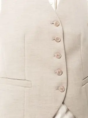 THE FRANKIE SHOP Gelso Tailored Waistcoat - Neutrals