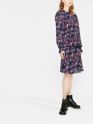 GANNI Floral-print Long-sleeved Blouse