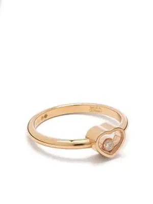 Chopard 18kt Rose Gold My Happy Hearts Diamond Ring - Pink