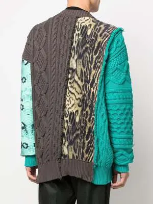 Roberto Cavalli Patchwork Crew Neck Jumper