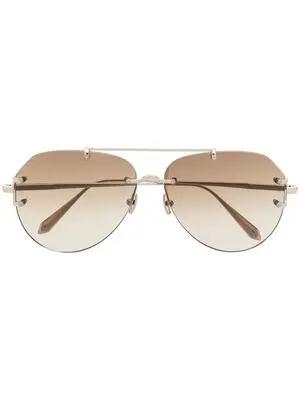 Linda Farrow Duit Pilot-frame Sunglasses