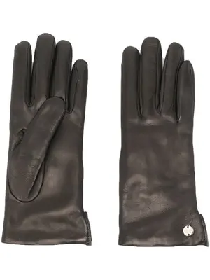 COCCINELLE Lambskin Wool-lined Gloves - Black