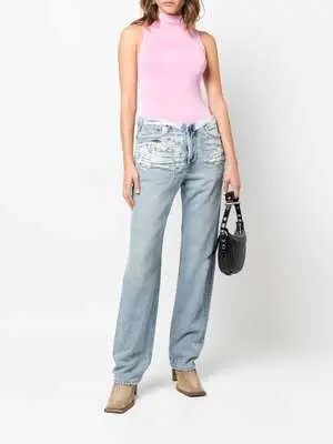 DIESEL® Mid-rise Ripped-detail Jeans