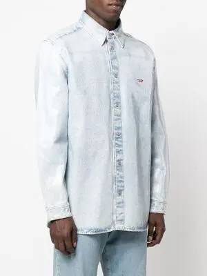 DIESEL® Embroidered-logo Denim Shirt