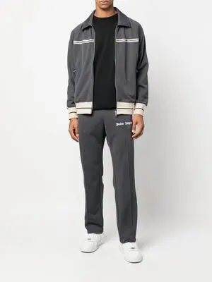 Palm Angels Tape-trim Track Sweatshirt - Grey