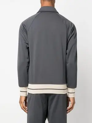Palm Angels Tape-trim Track Sweatshirt - Grey