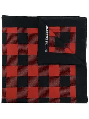Dsquared2 Plaid-check Print Bandana