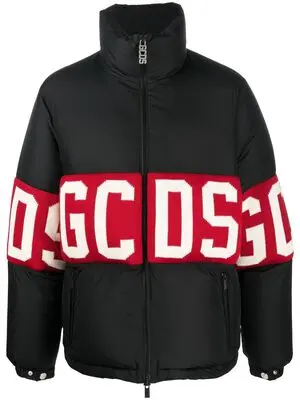 Gcds Logo-knit Padded Jacket