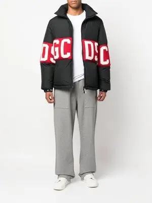 Gcds Logo-knit Padded Jacket