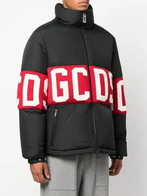 Gcds Logo-knit Padded Jacket