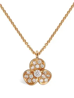 LEO PIZZO 18k Rose Gold Candy Flora Diamond Pendant Necklace - Pink