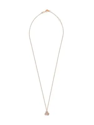 LEO PIZZO 18k Rose Gold Candy Flora Diamond Pendant Necklace - Pink