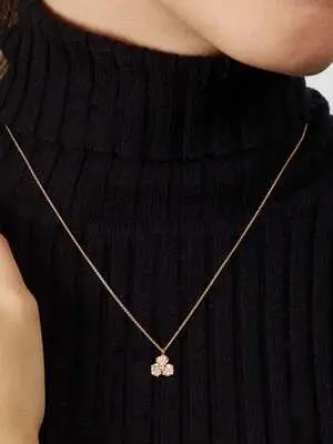 LEO PIZZO 18k Rose Gold Candy Flora Diamond Pendant Necklace - Pink