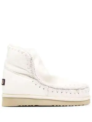 Mou Logo-patch Slip-on Boots - White