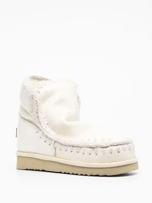 Mou Logo-patch Slip-on Boots - White