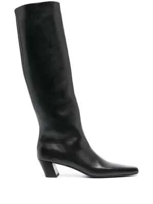 Women's Mid Heel Leather Boots