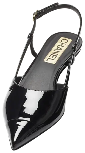 Chanel Slingbacks Patent Calfskin