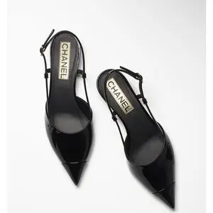 Chanel Slingbacks Patent Calfskin