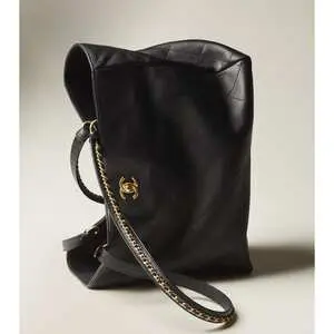 Chanel Shopping Bag Calfskin & Gold-tone Metal