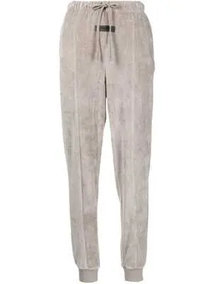 Grey Velour Track Pants