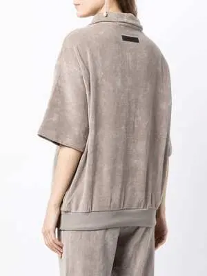Fear Of God Velour Mock Neck Half-sleeve Top
