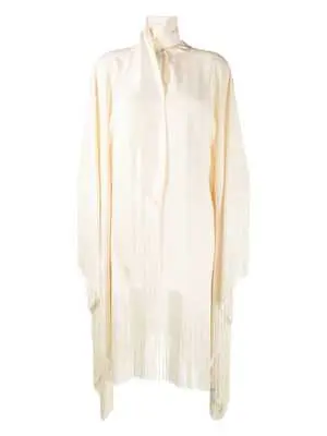 TALLER MARMO Mrs. Ross Piccolo Scarf Fringed Kaftan Dress