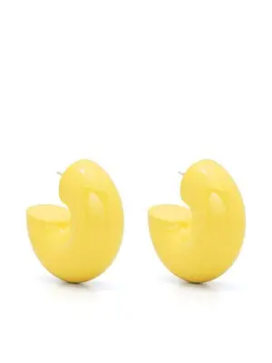 UNCOMMON MATTERS Uncommon Matters Beam Chunky Hoop Earrings Yellow