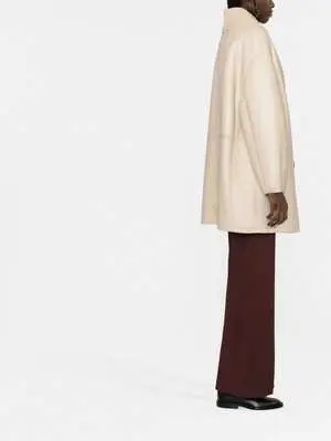 Loulou De Saison Shearling Collar Double-breasted Coat