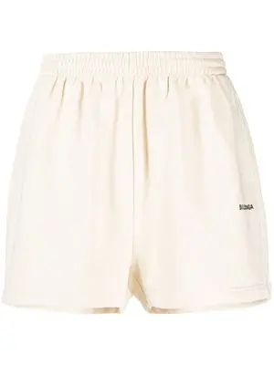 Balenciaga Logo-embroidered Track Shorts