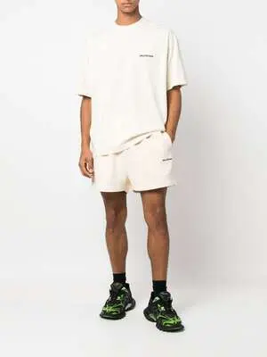 Balenciaga Logo-embroidered Track Shorts