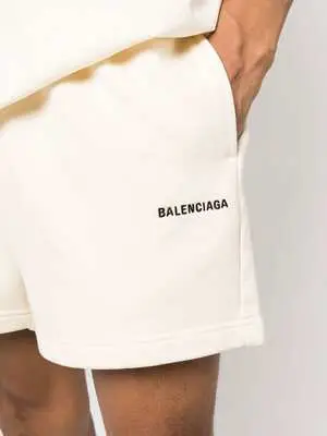 Balenciaga Logo-embroidered Track Shorts