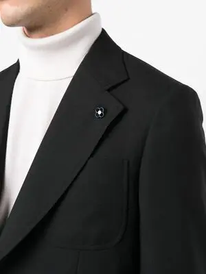LARDINI Single-breasted Wool Suit - Black