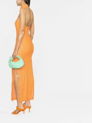 ROTATE BY BIRGER CHRISTENSEN Sequinned Halterneck Midi Dress
