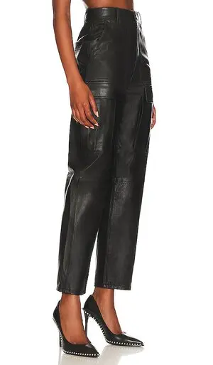 GRLFRND Gianna Leather Cargo Pant