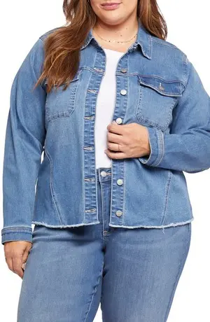 NYDJ NYDJ Fray Hem Denim Trucker Jacket Lovesick