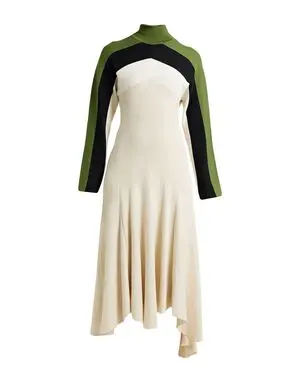 JIL SANDER Midi Dress In Wool Blend - White