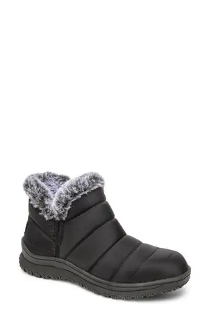 Minnetonka Northtown Faux Fur-lined Bootie - Black