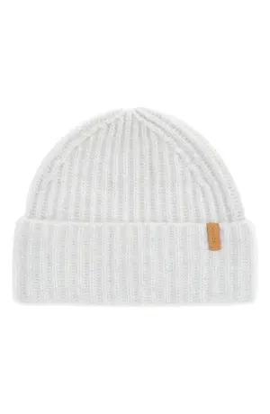 Vince Vince. Boiled Cashmere Chunky Rib Beanie Grey