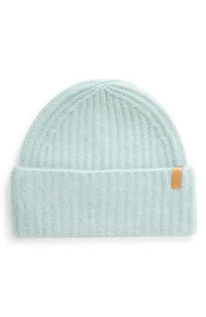 Vince Vince. Boiled Cashmere Chunky Rib Beanie Sea Mist