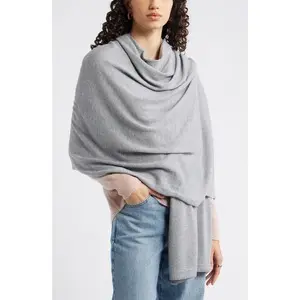 Nordstrom Transitional Knit Travel Wrap - Medium Grey Heather