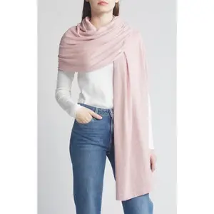 Nordstrom Transitional Knit Travel Wrap Pink Zephyr Heather
