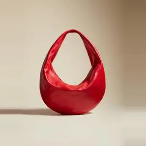 Khaite The Medium Olivia Hobo  Fire Red